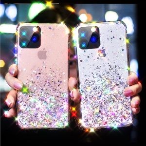 Accessories | Silicone Glitter Sparkle Pink Transparent Case For Iphone ...